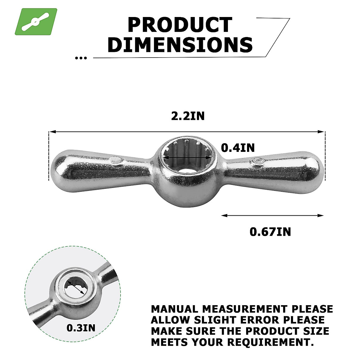 PP806-15 01-5097 Metal Outside Faucet Hose Bibb Tee Handle,Spigot Handle Replacement,Lawn Hose Nozzle Tee Handle,Hose Tap Tee Handle,Hose bib Handle Replacement,12 Point Broach(4pack)