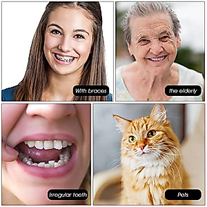 Sibba 6 Pack Tufted Brush Soft Single Tuft Brace Toothbrush Dental Orthodontic Brush End-Tuft Tapered Toothbrush Compact Interdental Interspace Brush for Detail Cleaning