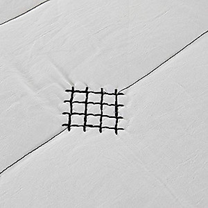 Amrapur Overseas 5-Piece Eve Embroidered Garment Washed Comforter Set Ivory Queen