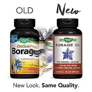 Nature's Way Borage, Cold Pressed Oil 1300mg, 60 Softgels
