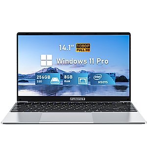 FUNYET 14 Inch Gaming Laptop, Laptop Computer 2025 Windows 11 Pro, 8GB RAM 256GB SSD, Intel 11th Gen N5095 Processor(up to 2.9 GHz), FHD 1920 x 1080