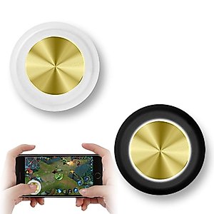 Vakili Mobile Phone Game Joystick Metallic Plated Game Control Touch Screen Joypad Game Controller for iPad iPhone Android Mobile Tablet 2PACK