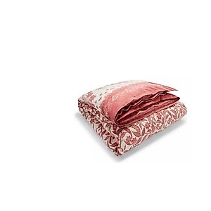 Lauren Ralph Lauren Isla Floral 3 Pc Full Queen Duvet Cover Set Dusty Rose Pink Brick Cream (Queen (U.S. Standard))