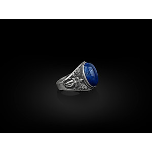 BySilverStone Jewelry Saint Michael The Archangel Oval Gemstone Signet, Carnelian Mens Ring, Sterling Silver Signet Ring, Catholic Gifts for Women