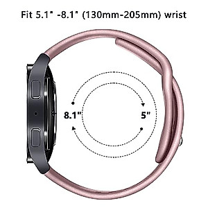 6 Pack Silicone Bands for Samsung Galaxy Watch 7 6 5 4 Band 40mm 44mm/Watch FE 40mm Women Men,20mm Watch Band for Samsung Watch 6 Classic 43mm 47mm/Watch 5 Pro 45mm/4 Classic 42mm 46mm Sport Straps