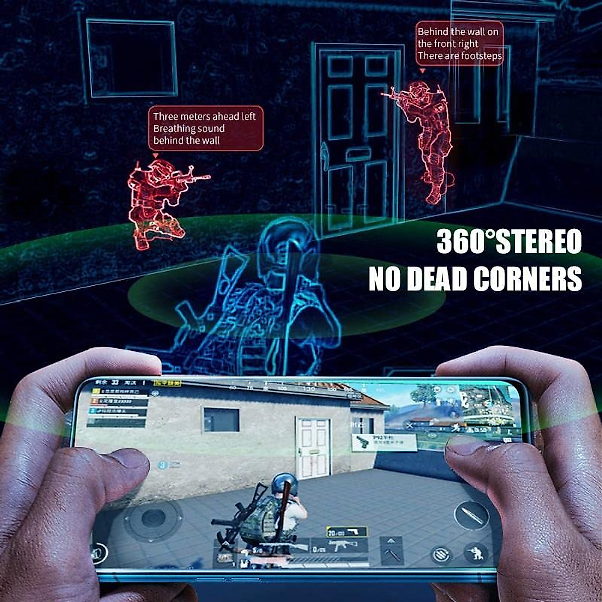 M5 Game Headset LED Bluetooth Earphones Earbuds Sports Car Wireless (Black)