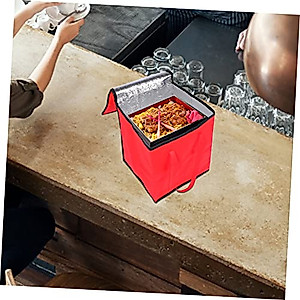 ULTECHNOVO 1pc Portable Cooler Bag Lunchbox Backpack Heating Lunch Box Large Storage Bags Food Insulation Bag Cold Delivery Bag Tote Lunch Storage Pouch Insulated Food Bag Bento Bag Foldable