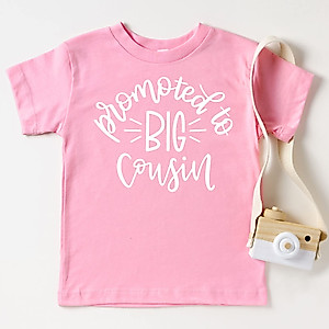 Promoted to Big Cousin T-Shirts for Toddler Girls Fun Family Outfits Mauve Shirt