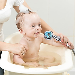 Handheld Shower Head with Hose,LONANEY Turbo Fan Shower, Detachable Shower Head, Vortex Turbocharged Shower Head, Hydro Jet Shower Head Kit for Low Water Pressure