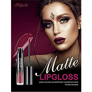 MAEPEOR Matte Liquid Lipstick Set 3PCS Velvety Lip Gloss Kit Long-Lasting Wear Non-Stick Cup and Not Fade Lipstick Makeup Set for All Skin Underton (3Colors Set 08)