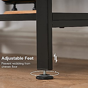 BEWISHOME 3 Tier Bookshelf Open Organizer, Black Small Bookshelf for Small Spaces, Industrial Wooden Storage Bookcase with Metal Frame for Bedroom Living Room and Home Office JCJ42B