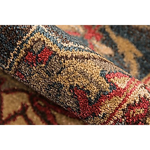 Momeni Rugs Ghazni Collection, Traditional Area Rug, 2' x 3', Navy Blue