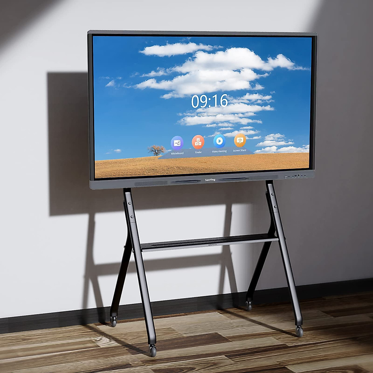 AI-Board Smart Board Dual System 4K UHD Touchscreen Display Digital Whiteboard for Office and Classroom All-in-One Computer with Wireless Screen Sharing Interactive Whiteboard