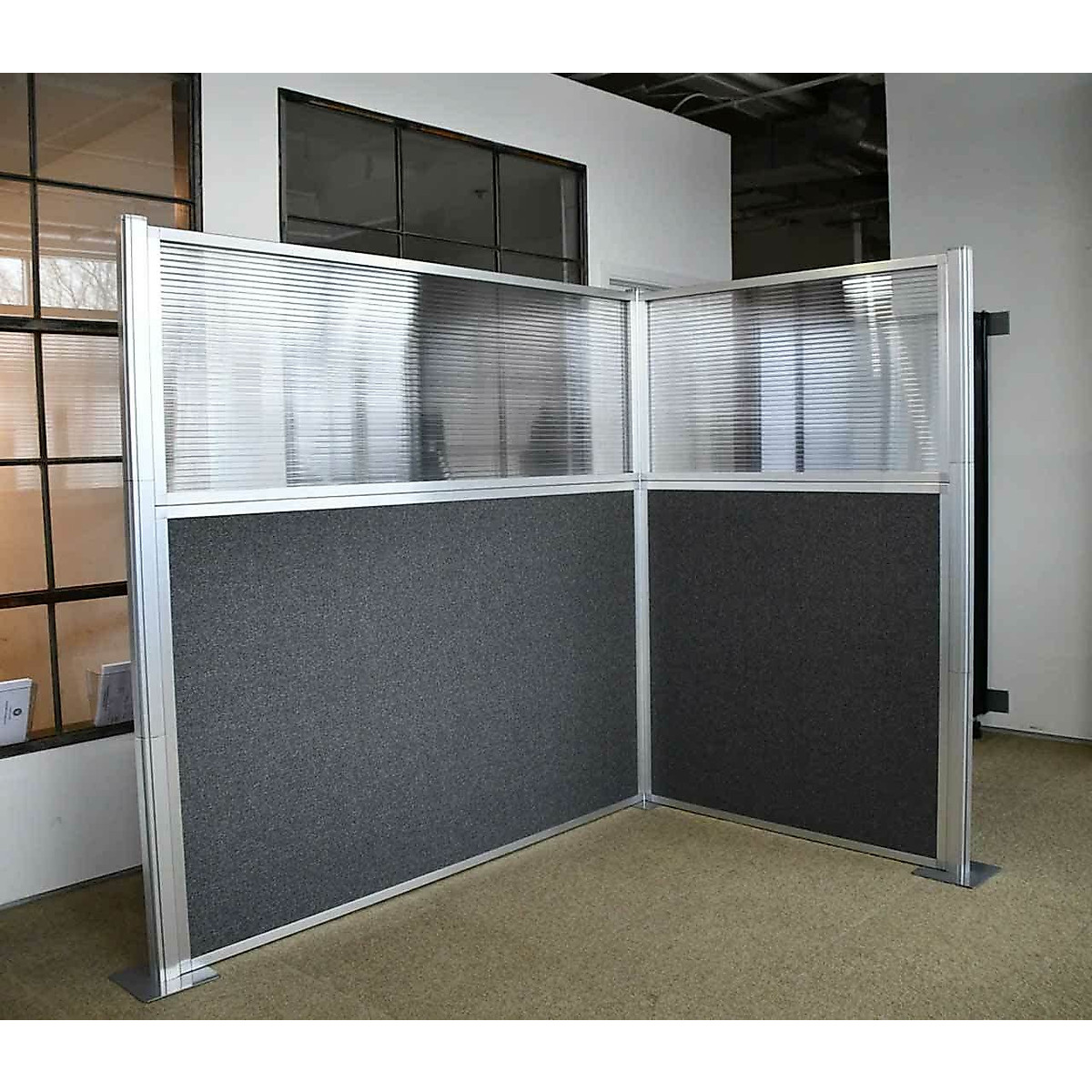 Versare Hush Panel Cubicle Kit | Workstation Partition Walls | Sound Dampening Cubicle Walls | Partitions for Desks