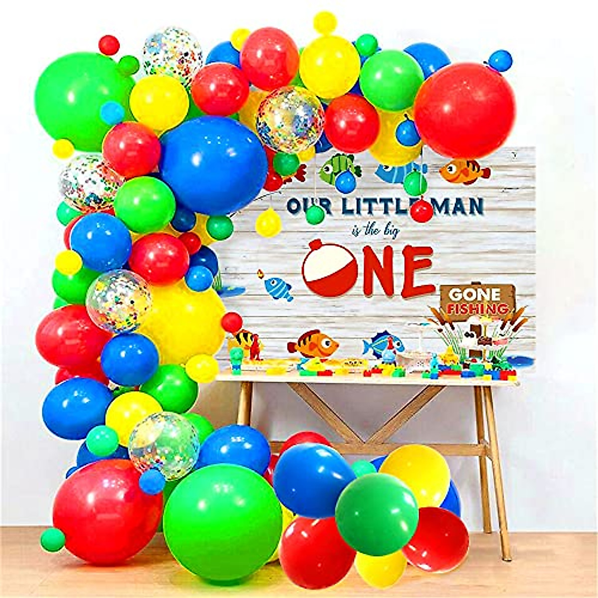 JeVenis Ofishally One Party Decoration The Big One Party Decoration Ofishally One Banner The Big One Backdrop Gone Fishing Party Decoration Little Fisherman Party Decoration