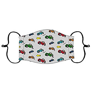 5PC Children Fashion Cute Funny Cartoon Car Robot Slipper Guitar Face Bandanas Washable Reusable Facewear for Kids Boy Girl (5PCS,I)