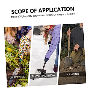 CLISPEED 3 Sets Snow Shovel Tri- Fold Handle Shovel Weeding Shovel Spade Shovel Soil Trowel Multipurpose Tool Pointed Garden Trowel Flower Shovel Beach Shovel Snow Removal Stainless Steel