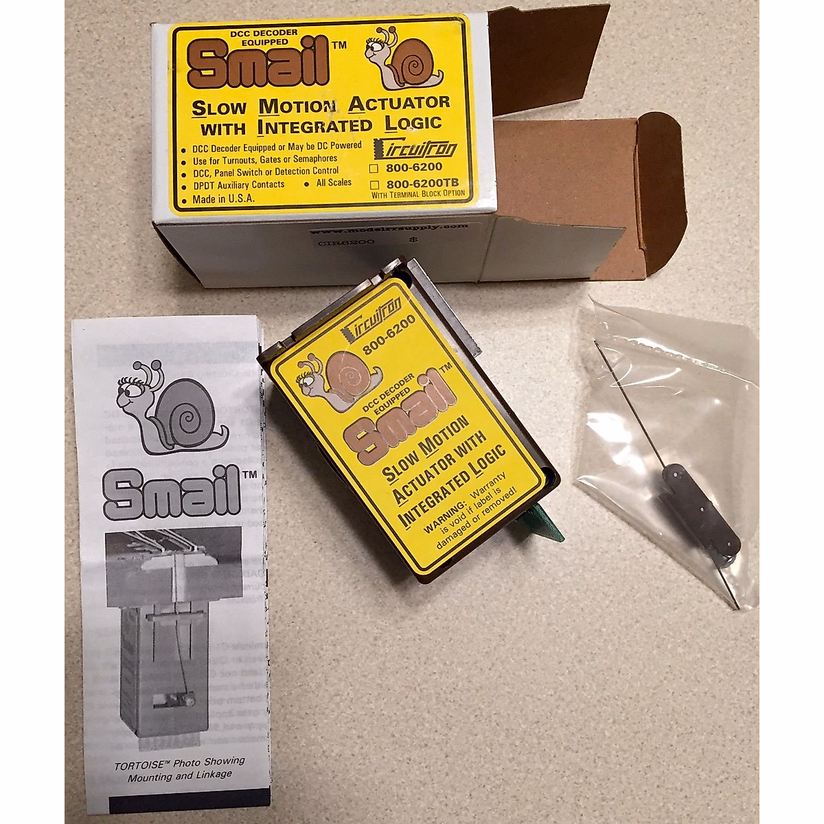 Circuitron 6200 SMAIL Tortoise Switch Machine with NCE DCC decoder MODELRRSUPPLY ,#G14E6GE4R-GE 4-TEW6W211087