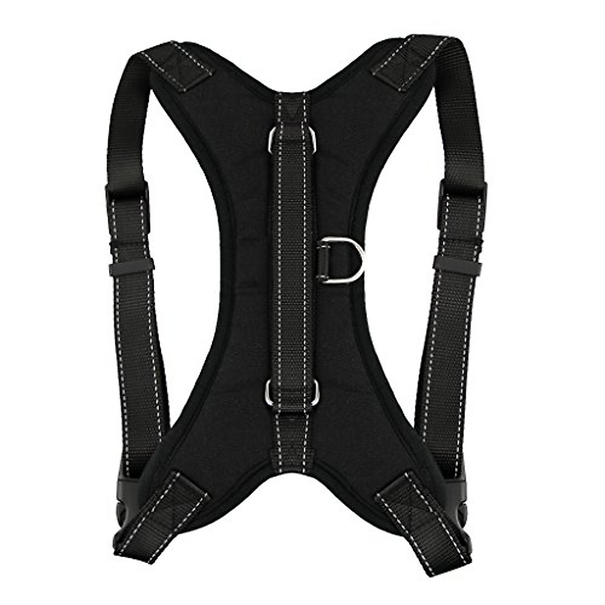 Heavy Duty Adjustable Pet Puppy Dog Safety Harness with Leash Lead Set Reflective No-Pull Breathable Padded Dog Leash Collar Chest Harness Vest with Handle for Small Medium Large Dogs Training Walking