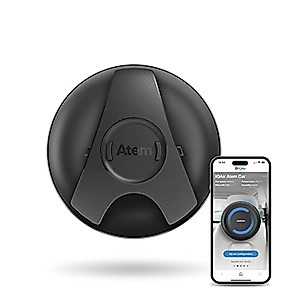 IQAir Atem Car Portable HEPA Air Purifier, Filters for Pollution, Odors, Gases, Car Fumes, and Asthma Triggers, Bacteria, Viruses, Great for Travel or Daily Commute, Swiss Design, Made in Germany