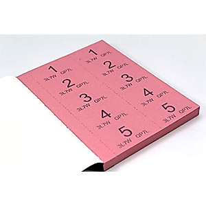 Silvine Cloakroom/Raffle Tickets, Numbered 1-500 with Security Numbering. Ref CRT5555, Single