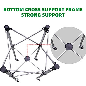 OLE ANDIGO Tennis Balls Hopper Tennis Ball Basket with Side Pockets Lightweight Tennis Ball Cart Holds 160 Balls, Portable Sports Teaching Cart with Wheels for Tennis Player (Tennis Ball Cart)