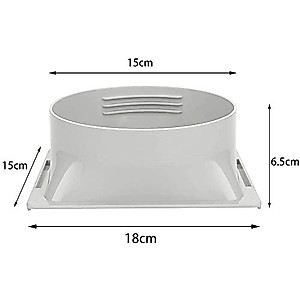 5.91'' Portable Air Conditioner Window Adapter Exhaust Hose Connector Tube Connector Air Hood Baffle Plate Mobile air Conditioning Accessories (5.91'' (150mm) Square mouth white)