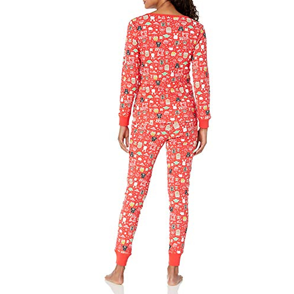 Amazon Essentials Disney | Marvel | Star Wars Women's Snug-Fit Cotton Pajama Sleepwear Sets - Discontinued Colors, Star Wars Holiday - Womens Snug-fit, Medium