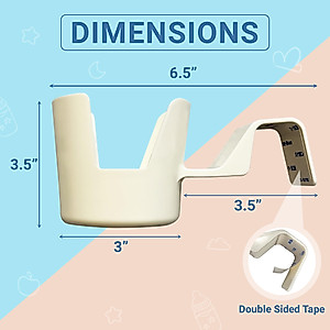 Cup Holder Compatible with IKEA Antilop - Cupholder Accessory for Chair w/Double Sided Tape - Compatible IKEA High Chair Accessories for Kids