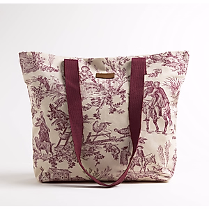 Maison d' Hermine Tote Bag 100% Cotton Canvas Reusable Shoulder Grocery Bag for Work Beach Travel Shopping Lunch Perfect for Gifts Men Women, The Miller - Red