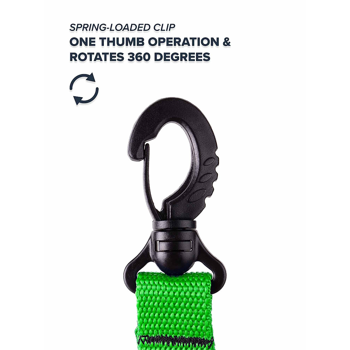 Rogue Endeavor Large, Heavy Duty Stainless Steel Game Clip Fish Stringer System + Stainless Core Coiled Lanyard. Designed for Kayak Fishing & Spearfishing. All Fish Species (Heavy Duty - Yellow)