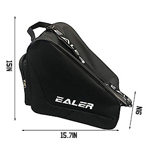 EALER Heavy-Duty Ice Hockey Skate Carry Bag, Adjustable Shoulder Strap-Black