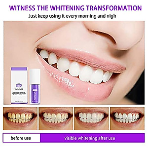 OETNAISAN Purple Toothpaste for Teeth Whitening, Toothpaste Against Sensitive Teeth and Gum Repair, Gum Health.Purple Toothpaste Whitening Foam Stain Removal Coffee, Smoking, Yellow Teeth