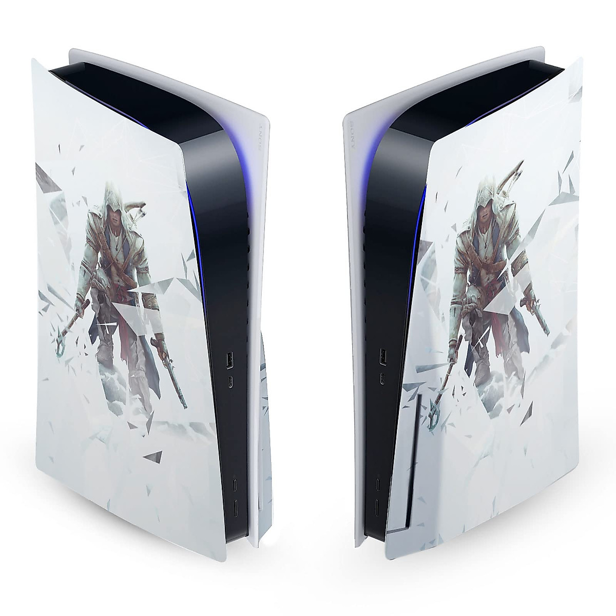Head Case Designs Officially Licensed Assassin's Creed Connor III Graphics Vinyl Faceplate Sticker Gaming Skin Decal Cover Compatible With Sony PlayStation 5 PS5 Disc Edition Console