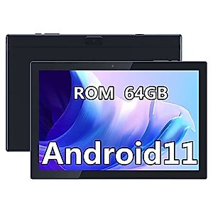 10 Inch Tablet, 64GB Storage Tablets, Android 11 Tab, 512GB Expandable, 8MP+2MP Camera, 1.5Ghz CPU Quad-Core Processor, 2GB RAM WiFi 6000mAh Battery, 10.1'' HD 1280*800 IPS Touch Screen Google Tablet