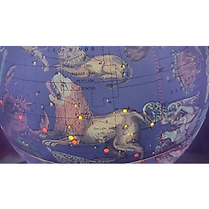 Replogle Constellation Illuminated Globe, Dual map, Detailed sky map, Turn the Light ON to see all of the Constellations that represent 12 different Zodiac Signs(12"/30cm diameter)