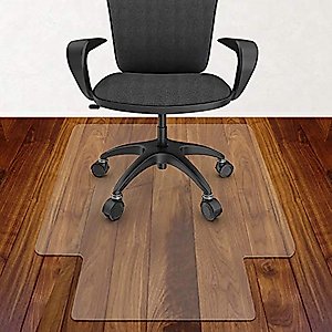 Azadx Office Chair Mat for Hardwood Floor and Tile Floor 30 x 48'', Plastic Mat for Office Chair Easy Glide on Hard Floors, Clear Desk Chair Mat for Wood Floors Heavy Duty