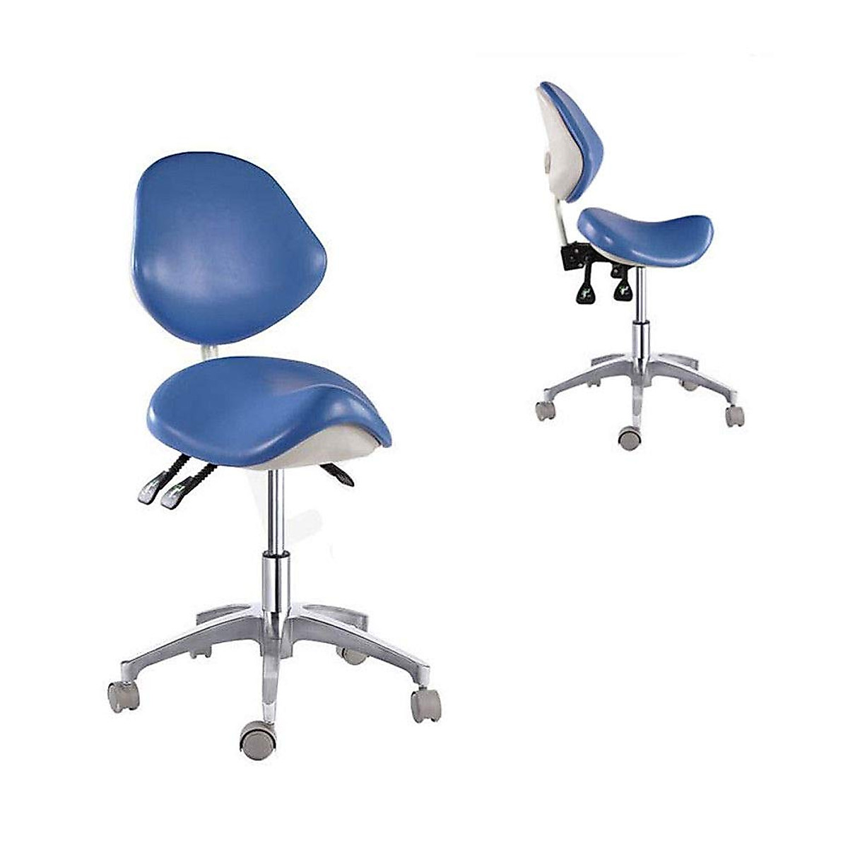 Aries Outlets QY Saddle Dental Medical Doctors Stools Adjustable Mobile Chair PU Leather