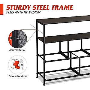 WLIVE 2-Drawer Nightstand and 5-Drawer Dresser Set, Fabric Storage Tower for Bedroom, Hallway, Nursery, Closets, Tall Chest Organizer Unit with Textured Print Fabric Bins, Steel Frame