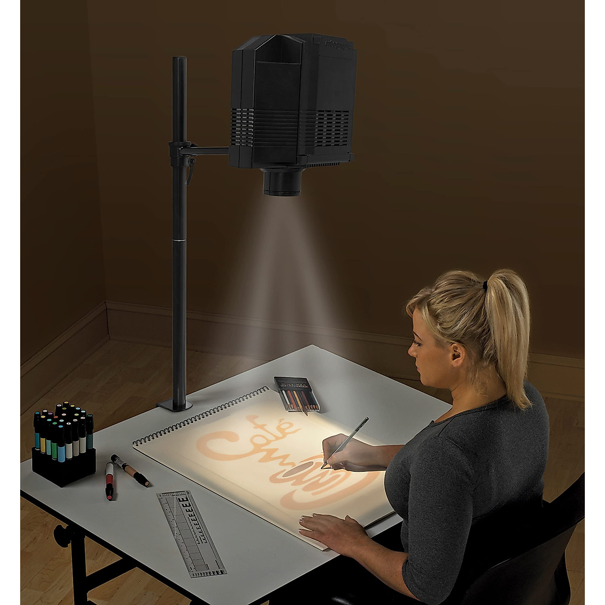 Prism Projector Tabletop Stand with Clamp Base for Desktop Projection