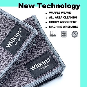 Wilkins 3D Microfiber Cleaning Towels - Waffle Weave Microfiber Towel for Cleaning Shoe, Bag, Glasses, Car and Electronic Device, Size 12x12 inh.