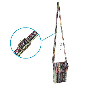 MINICAT Roomy Pockets Series Small Crossbody Bags Cell Phone Purse Wallet for Women(Upgraded National-Style)