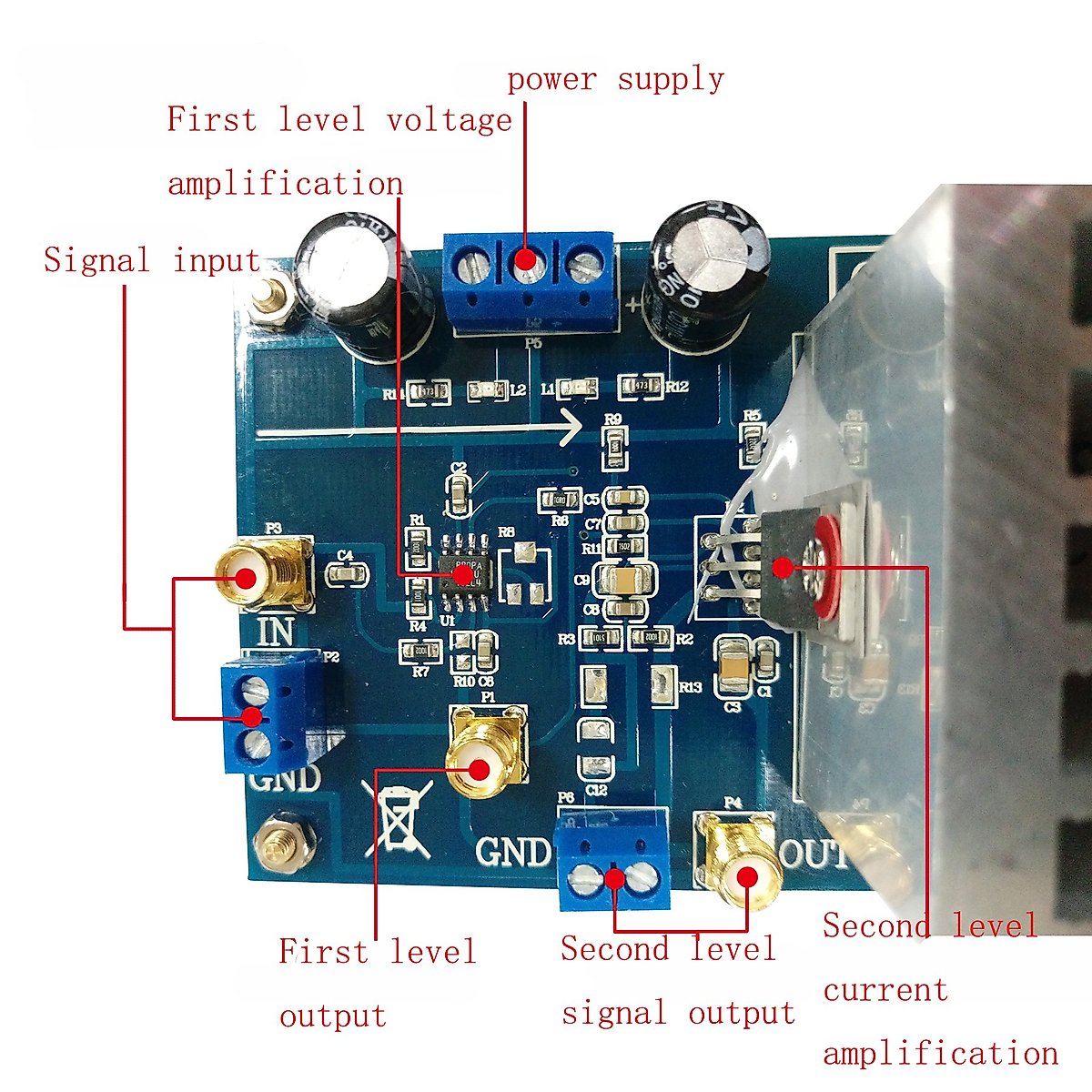 Taidaent OPA548 High-Voltage High-Current Operational Amplifer 3A Continuous Current Wide Output Voltage Swing Power Operational Amplifier