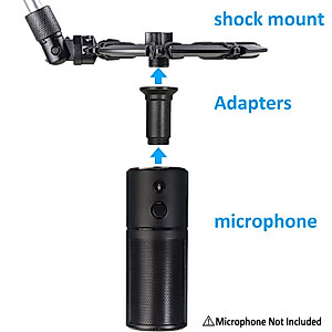 Razer Seiren X Shock Mount and Pop Filter Matching Mic Boom Arm Stand, Compatible for Razer Seiren X Microphone by YOUSHARES