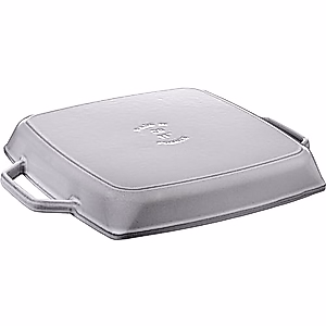 staub 40511-684 Pure Grill Square, Gray, 11.0 inches (28 cm) Grill Pan, Both Hands, Casting, Enamel, Induction Compatible, Japanese Authentic Product