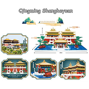 SXPC Micro Brick Kit (6818PCS) Chinese Style Building Adult Difficult Assembly Building Block Ornaments