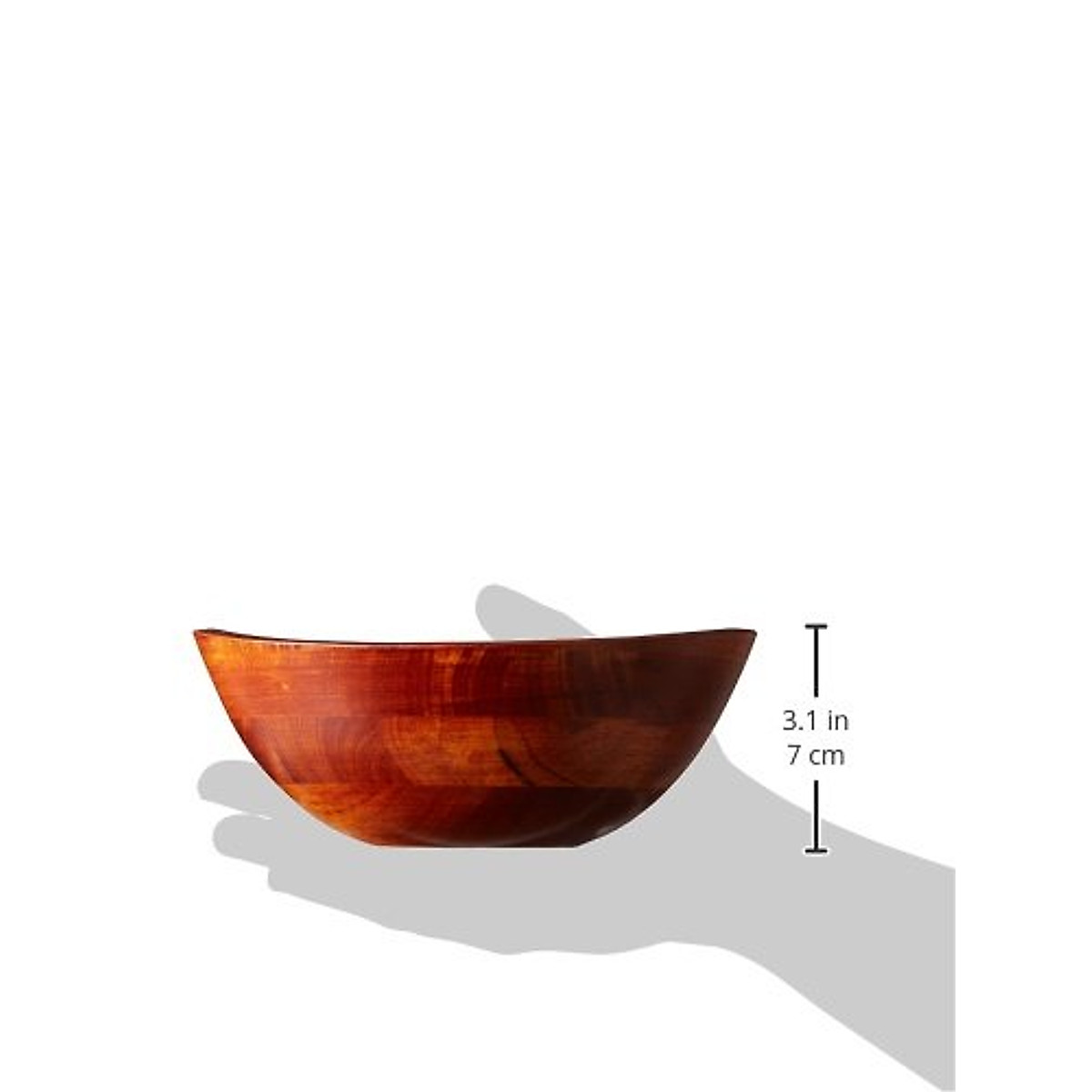 Lipper International Cherry Finished Wavy Rim Serving Bowls for Fruits or Salads, Matte, Small, 7.5" x 7.25" x 3", Set of 4 Bowls