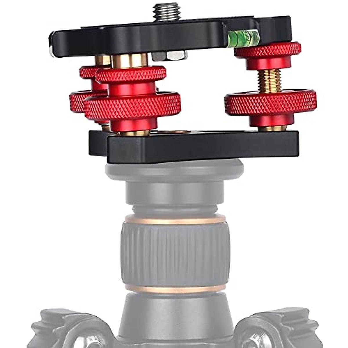 CAVIX Camera Leveler Tripod Leveling Base Tri-Wheel Head for Macro Photography Aluminum w Bubble Level 3 Axis Level with +/-5 Degree Precision Adjustment for DSLR Camera Rotator Panoramic Head LP-64