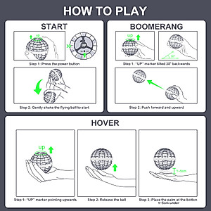 XINHOME Flying Ball Orb Toys Hover Soaring Flying Toy Globe Shape Magic Boomerang Spinner Hand Controller Mini Drone for Kids Adults Outdoor Indoor (Blue)