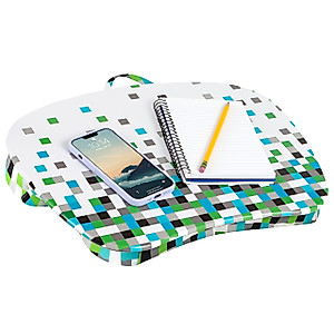 LAPGEAR MyStyle Portable Lap Desk with Cushion - Pixel - Fits up to 15.6 Inch Laptops - Style No. 45314
